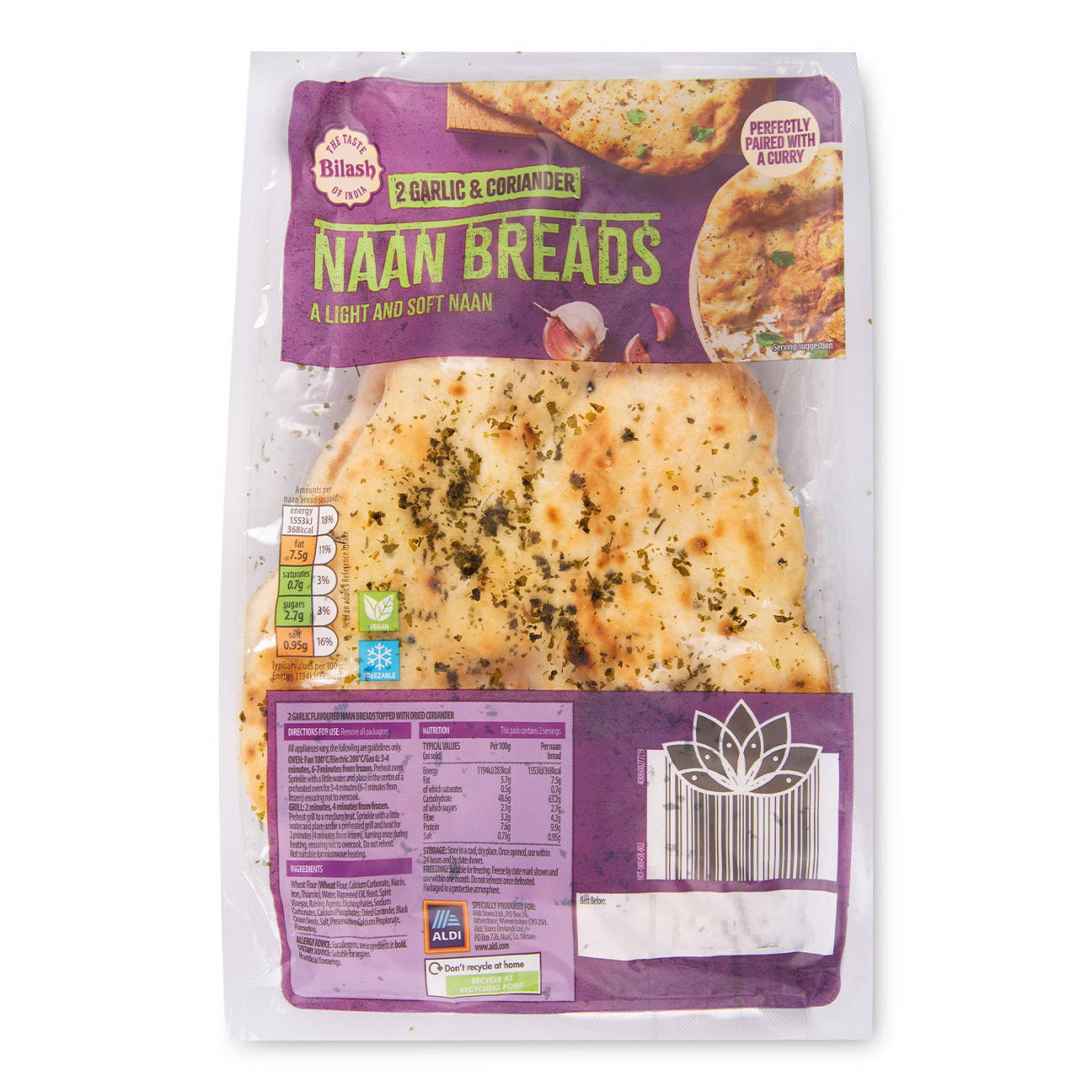 Garlic & Coriander Naan Breads | ALDI IE